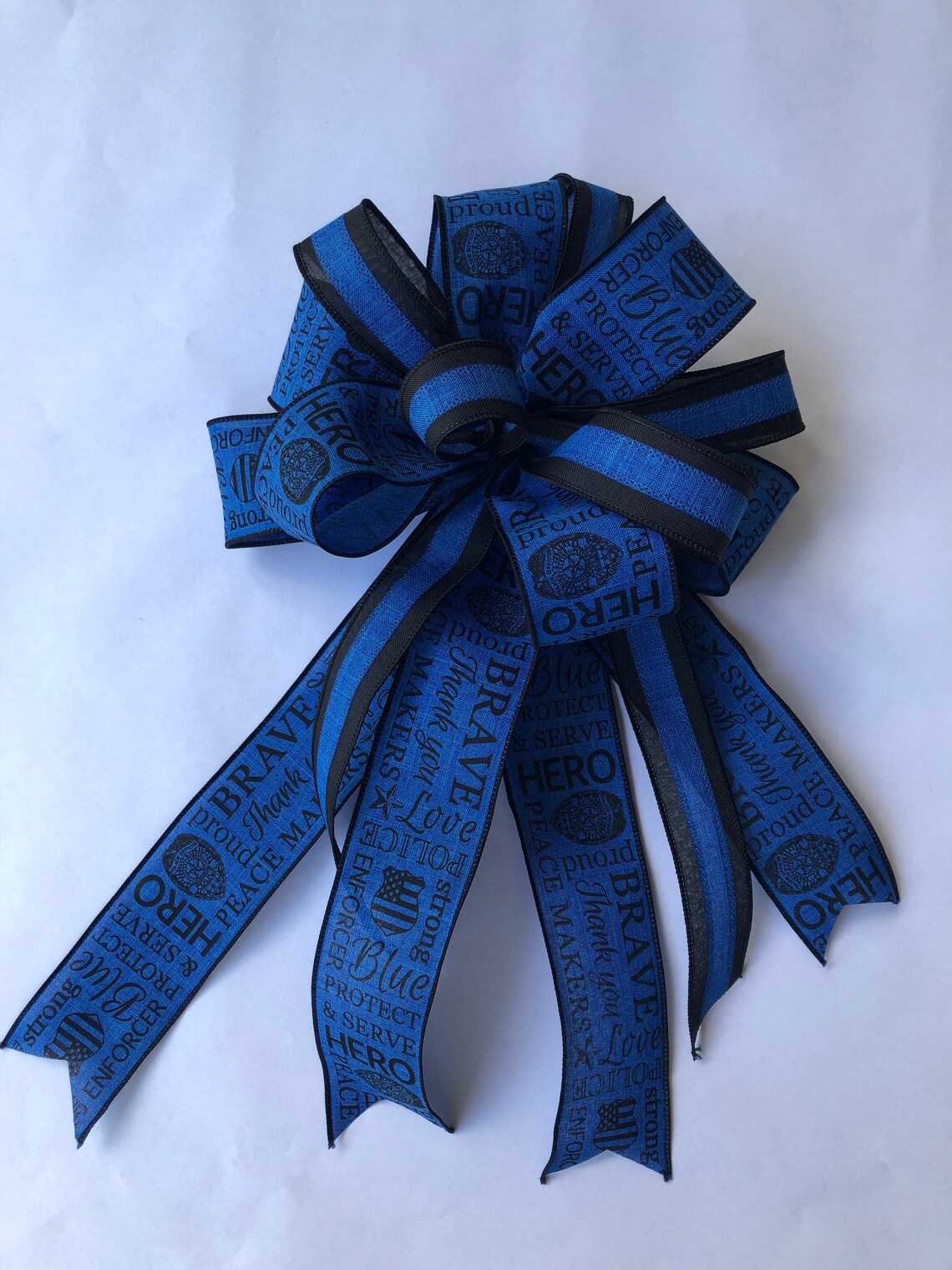 Back the Blue Bow Thin Blue Line Bow Law Enforcement - Etsy