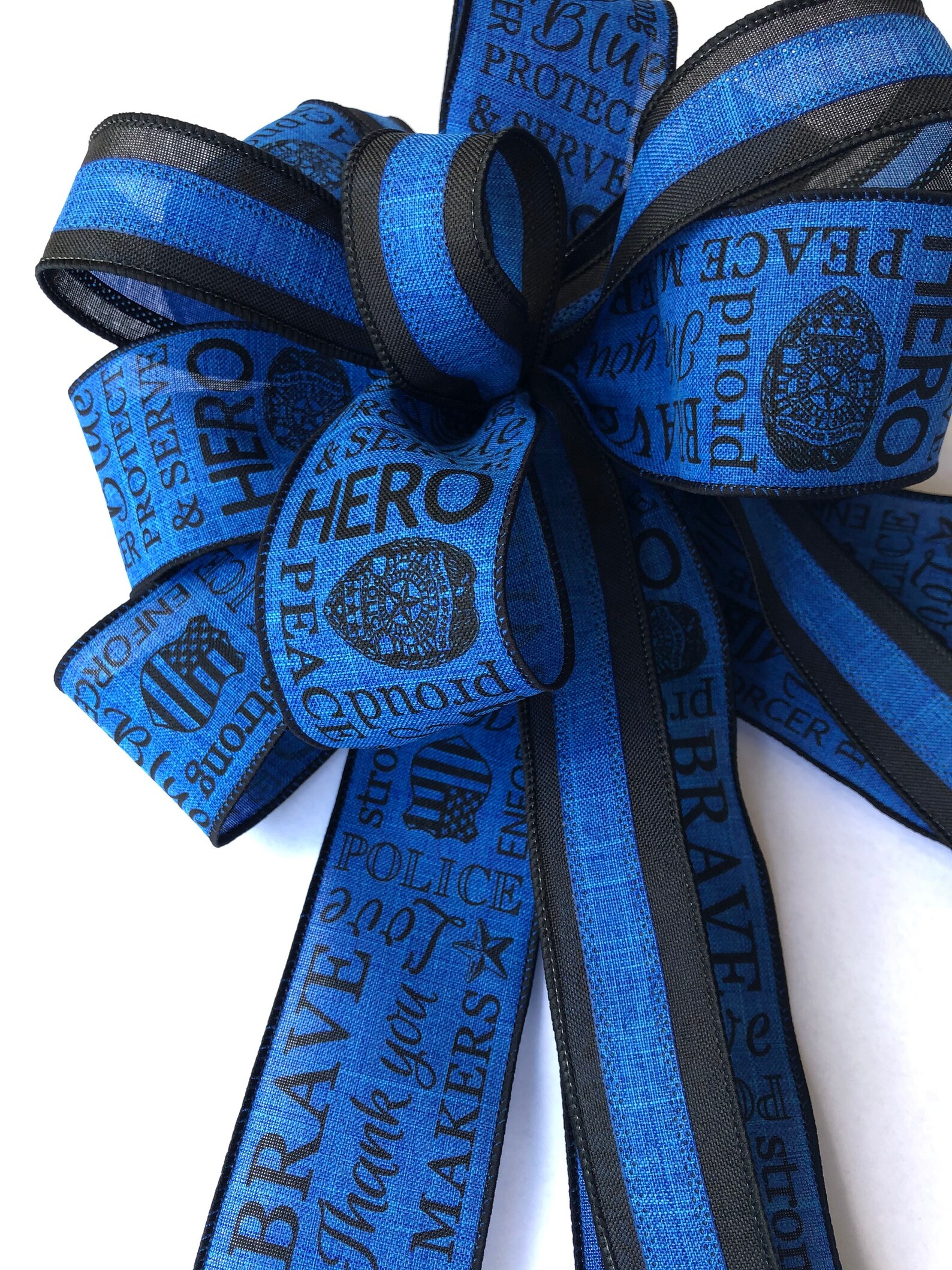 Back the Blue Bow Thin Blue Line Bow Law Enforcement - Etsy