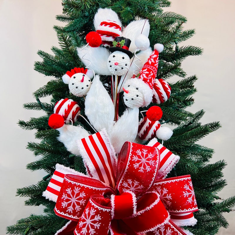 Snowman Christmas Tree Topper - Etsy
