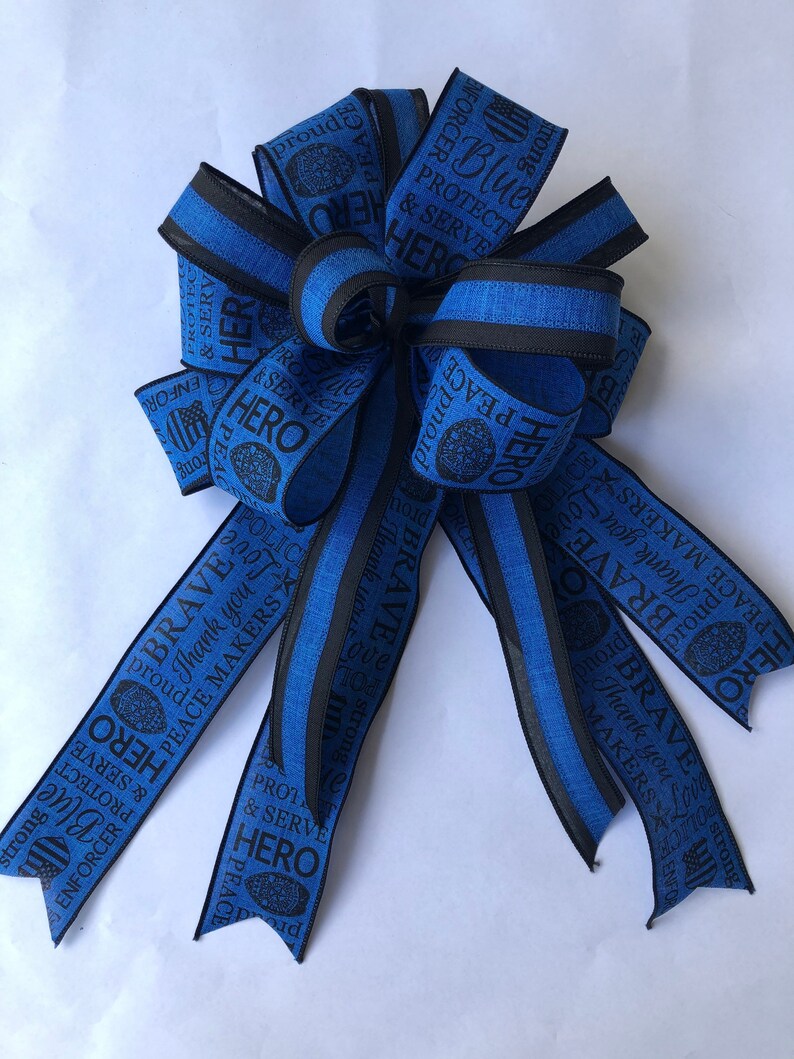 Back the Blue Bow Thin Blue Line Bow Law Enforcement - Etsy
