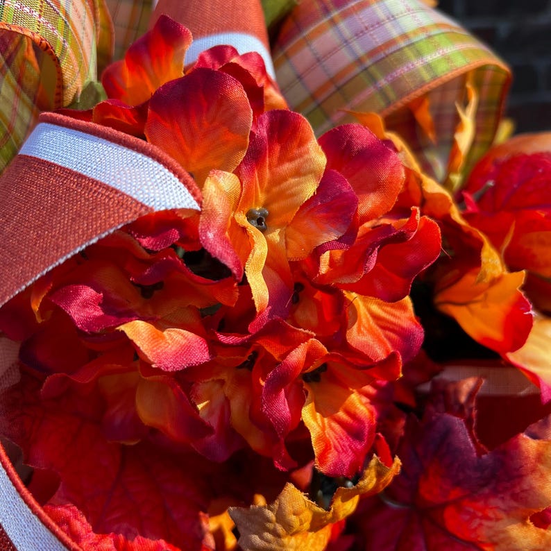 Fall Mailbox Swag: Hydrangeas, Maple Leaves, Thanksgiving Decor - Etsy