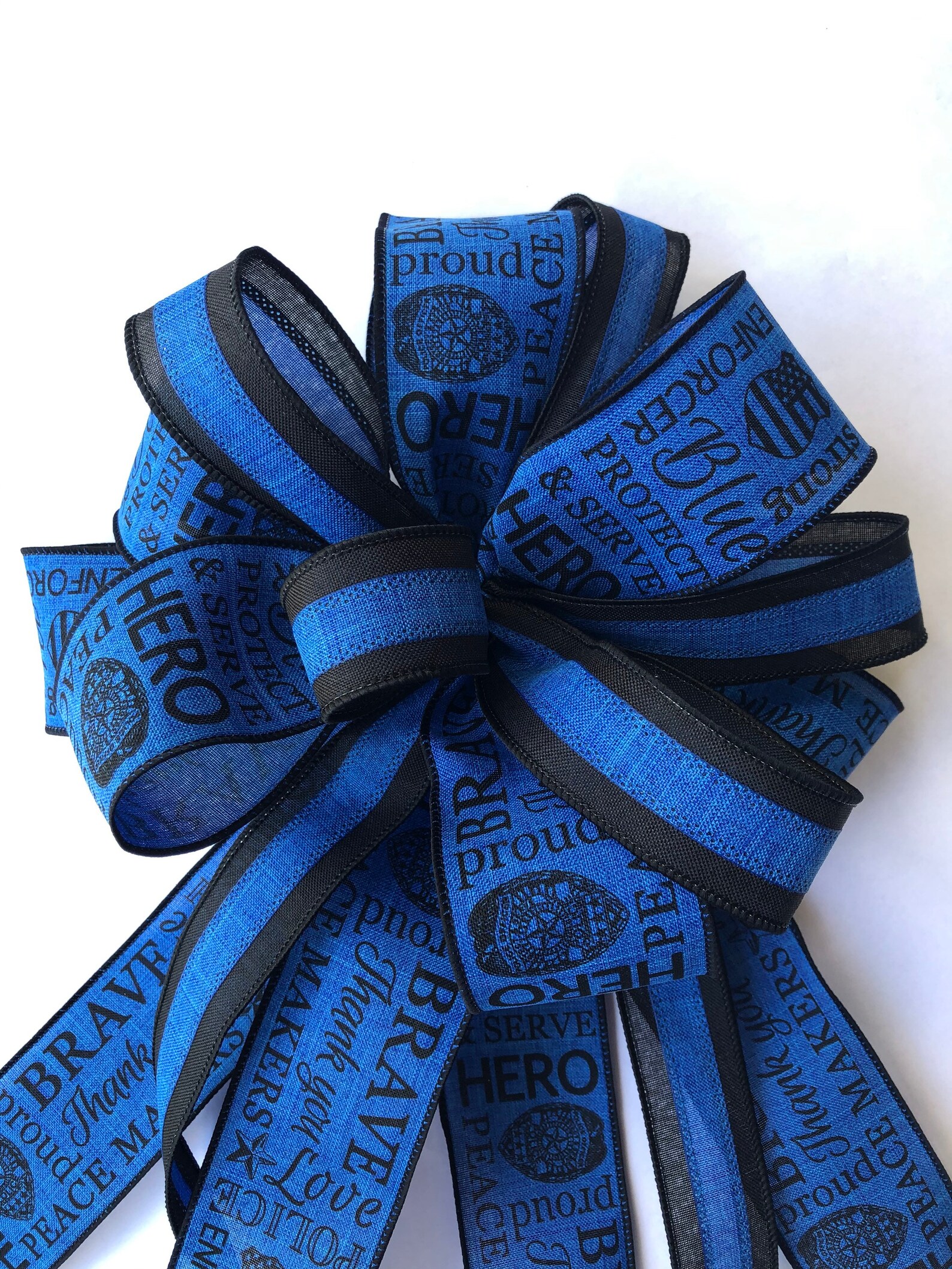 Back the Blue Bow Thin Blue Line Bow Law Enforcement - Etsy