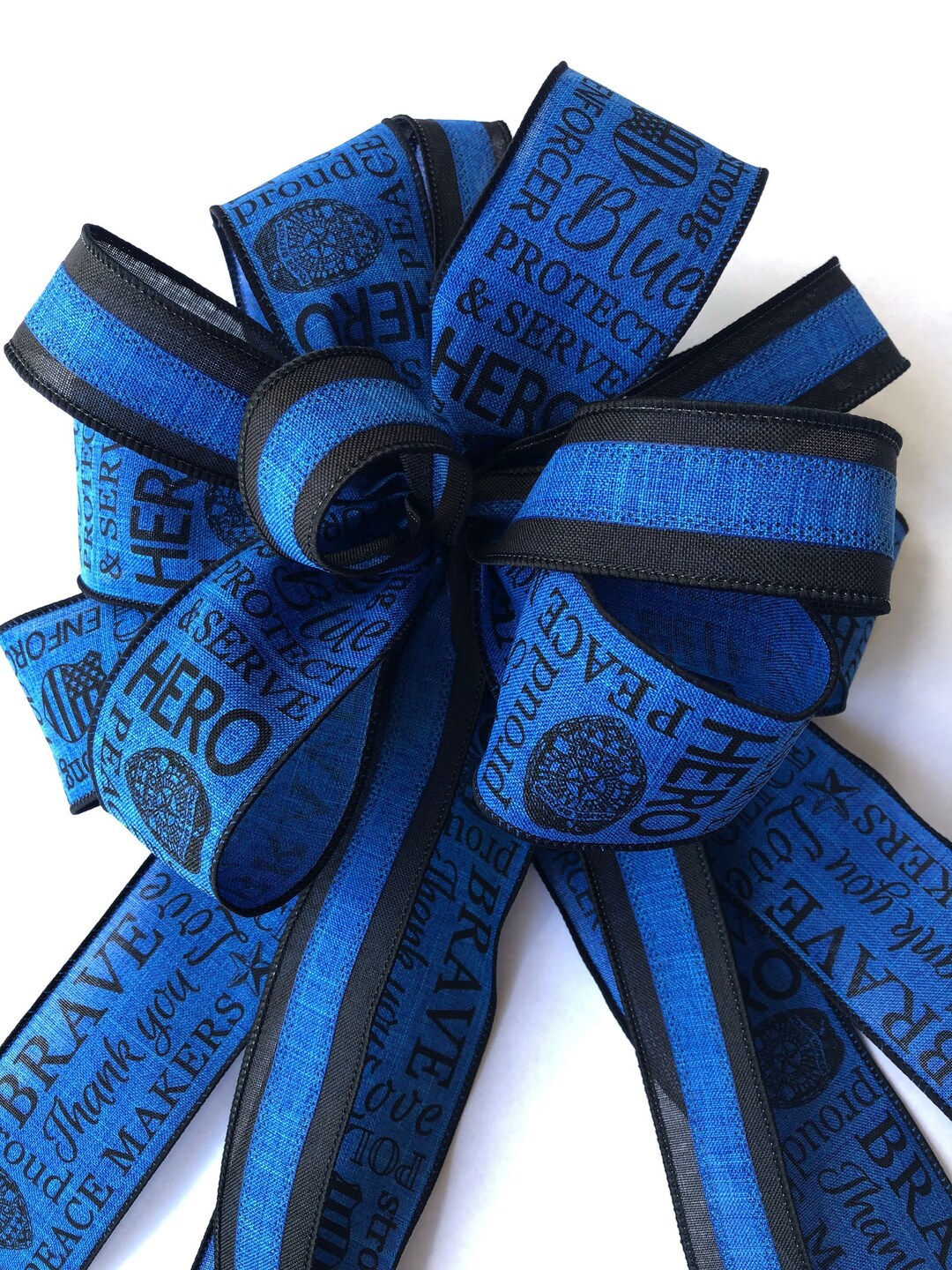 Back the Blue Bow Thin Blue Line Bow Law Enforcement - Etsy