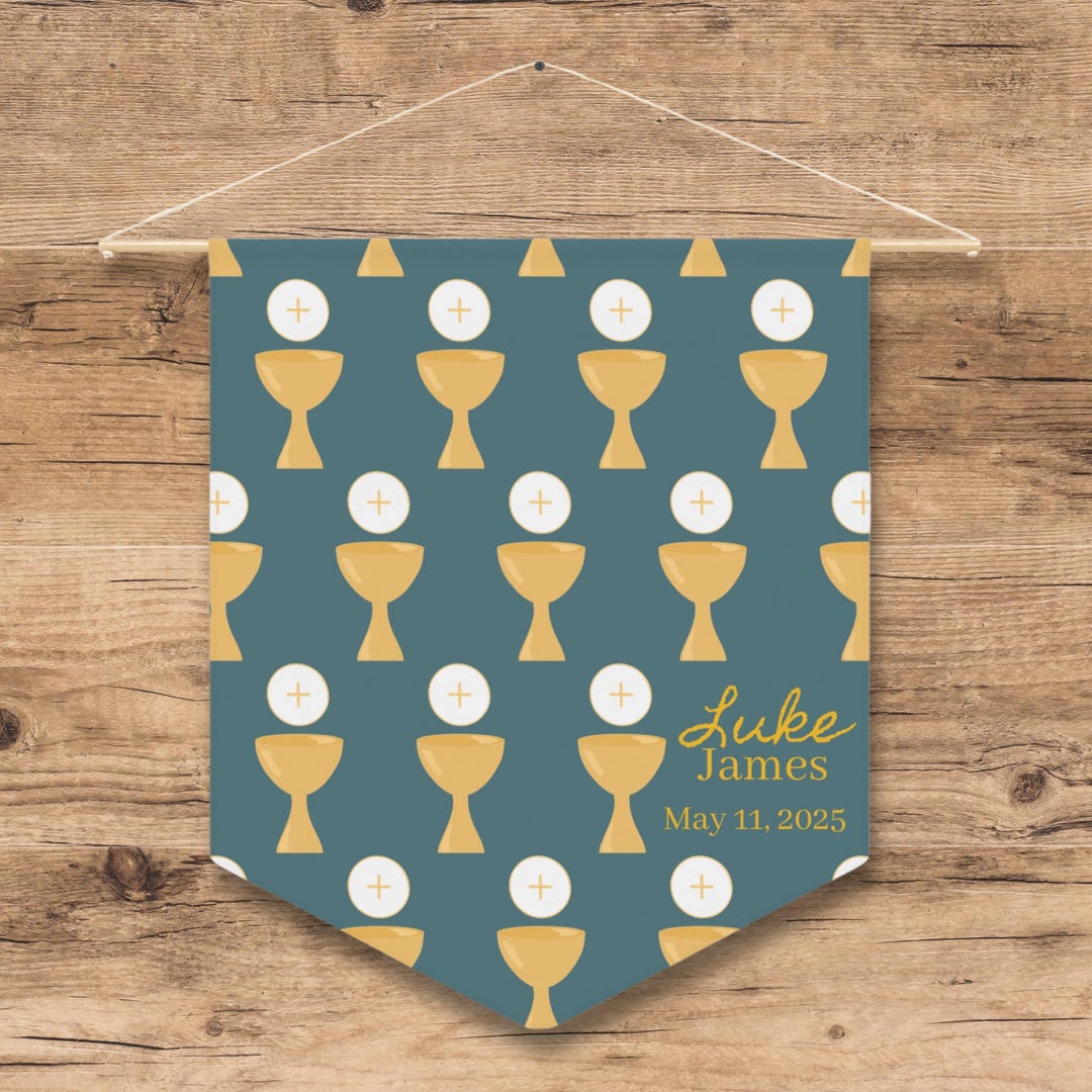 1st Communion Pennant, Catholic Boy First Communion Banner - Etsy