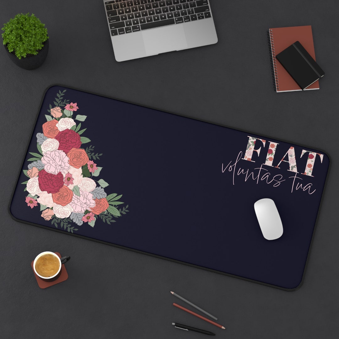 Catholic Desk Mat, Thy Will Be Done Desk Mat, Fiat Mouse Pad - Etsy