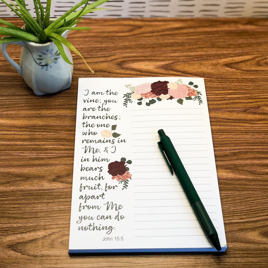 Christian Notepad, I Am the Vine Notepad, John 15 Notepad - Etsy
