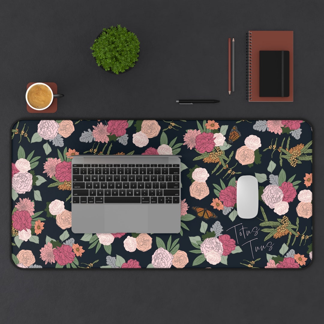 Catholic Flower Desk Mat, Totus Tuus Office Mat, Catholic Graduation ...