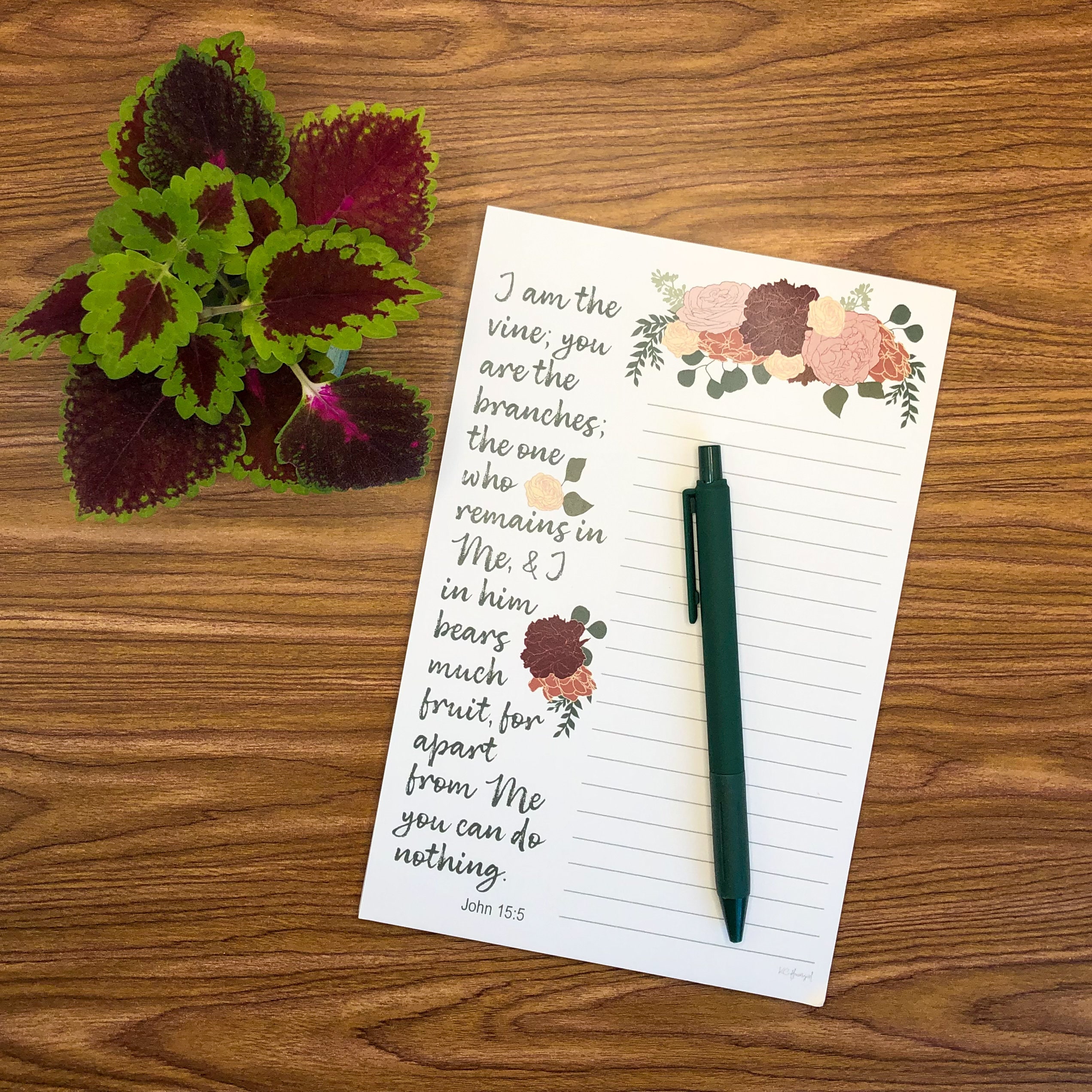 Christian Notepad, I Am the Vine Notepad, John 15 Notepad - Etsy