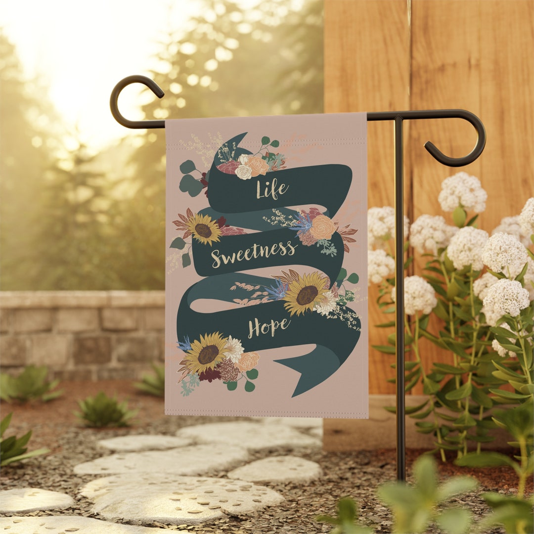 Catholic Garden Flag, Hail Holy Queen Garden Flag, Life Sweetness Hope ...