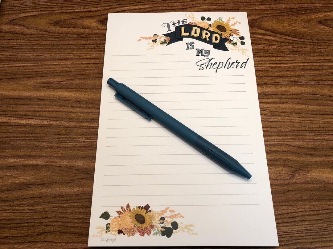 Psalm 23 Notepad the Lord is My Shepherd Notepad Christian - Etsy