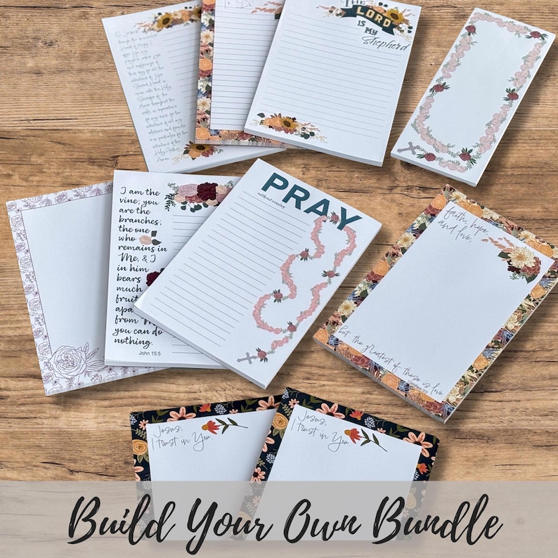 Catholic Notepad Build Your Own Bundle, Christian Stationary Set ...
