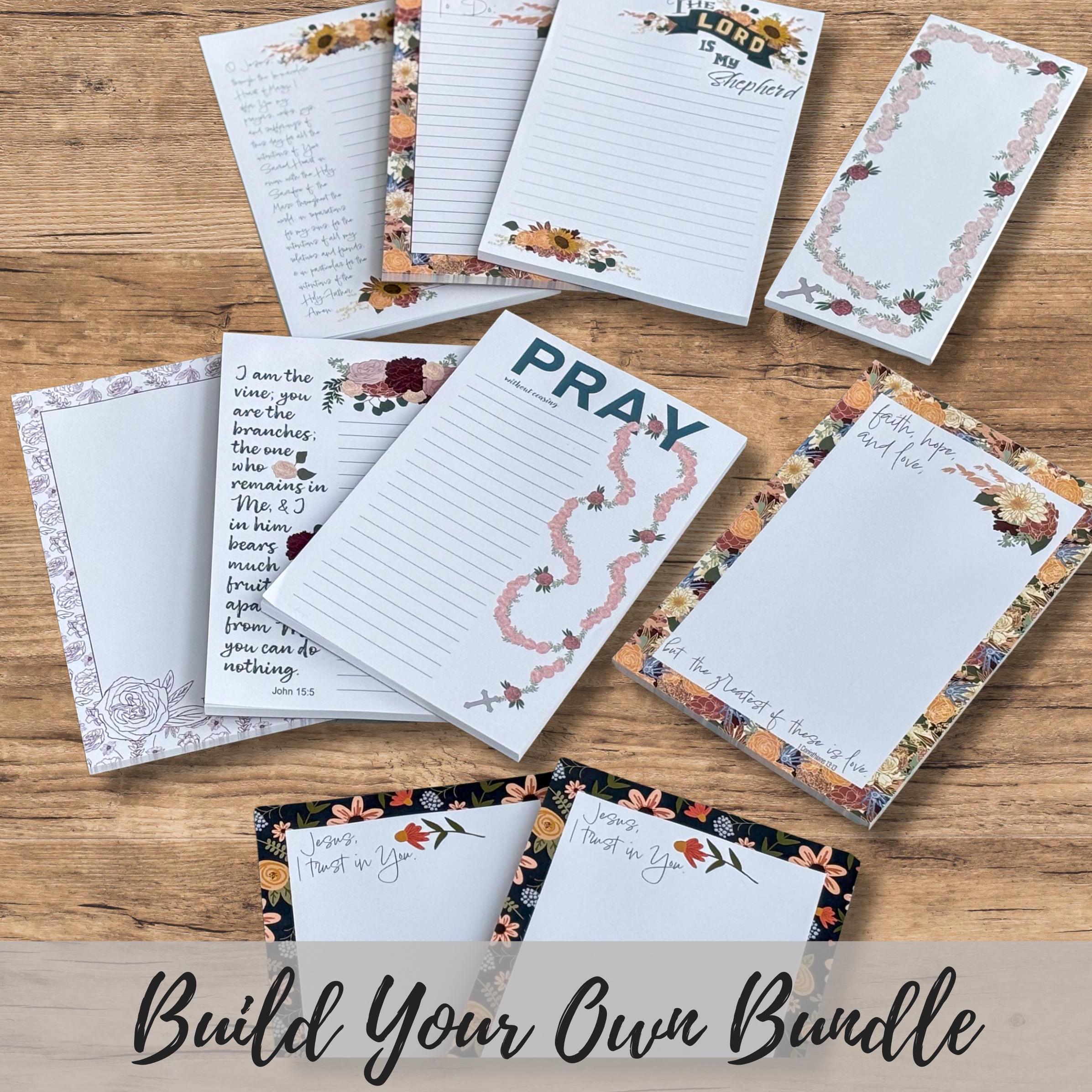 Catholic Notepad Build Your Own Bundle, Christian Stationary Set ...