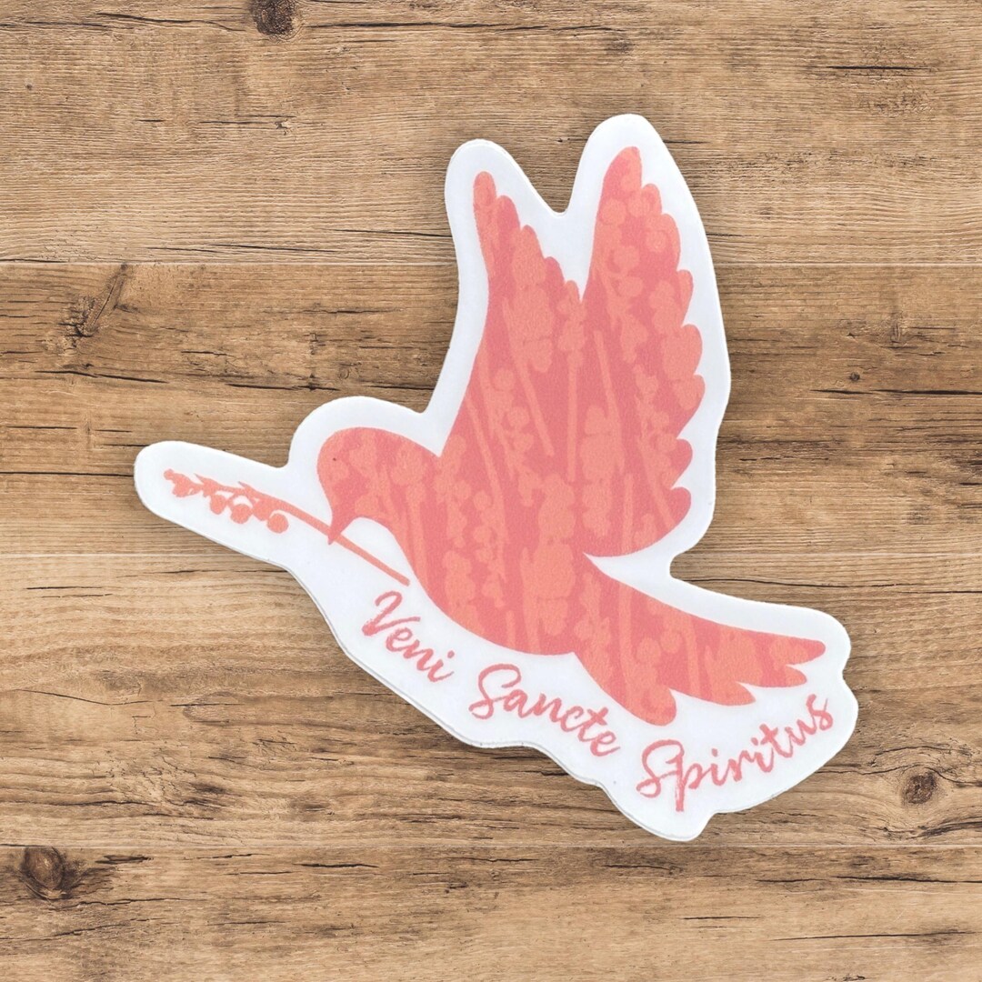 Dove Vinyl Sticker, Come Holy Spirit Vinyl Decal, Latin Catholic Gift ...