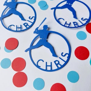 Baseball Confetti: Free Personalized Name Party Decor 80pcs - Etsy