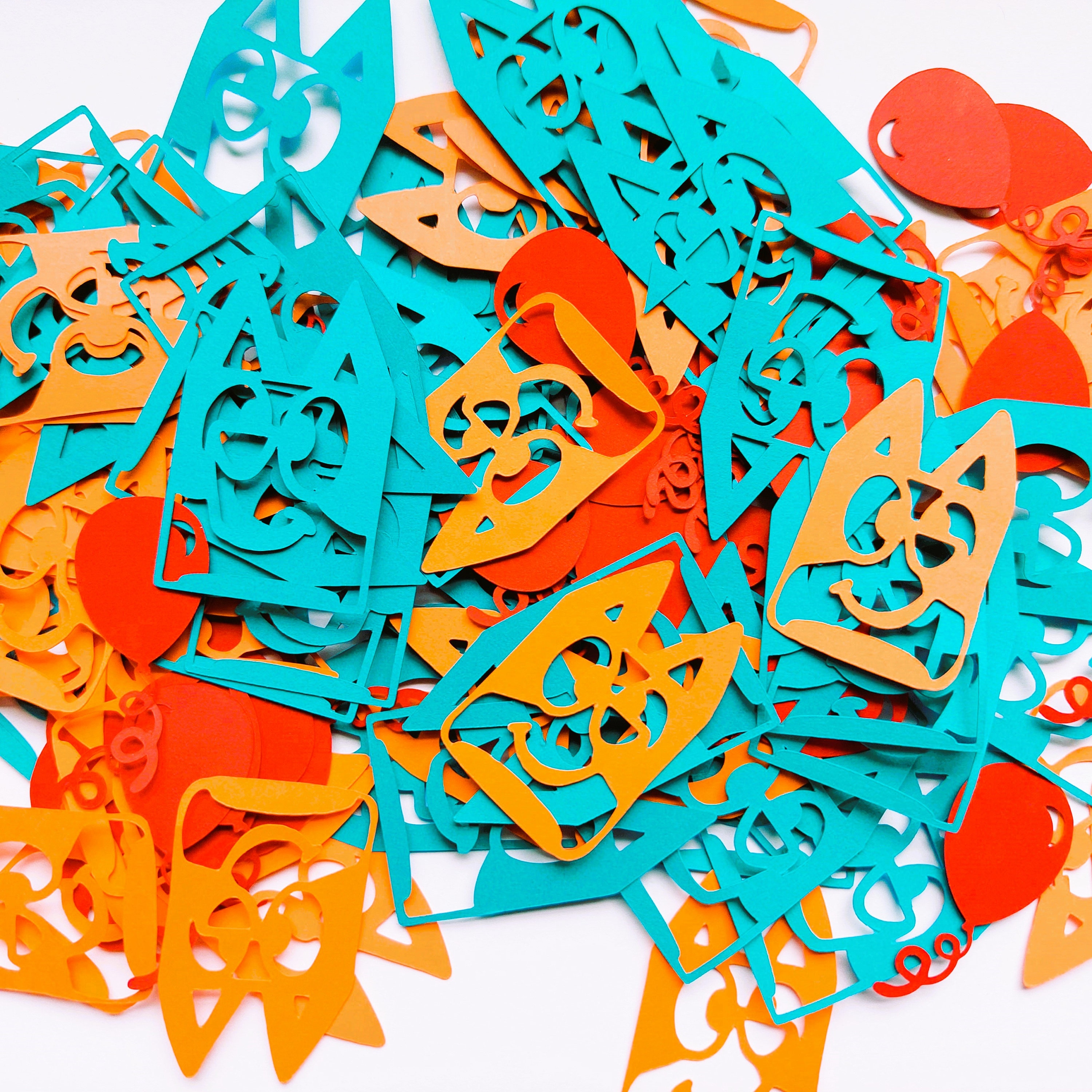 Bluey Inspired Confetti Bluey Bingo Red Balloon Party Confetti Bluey ...