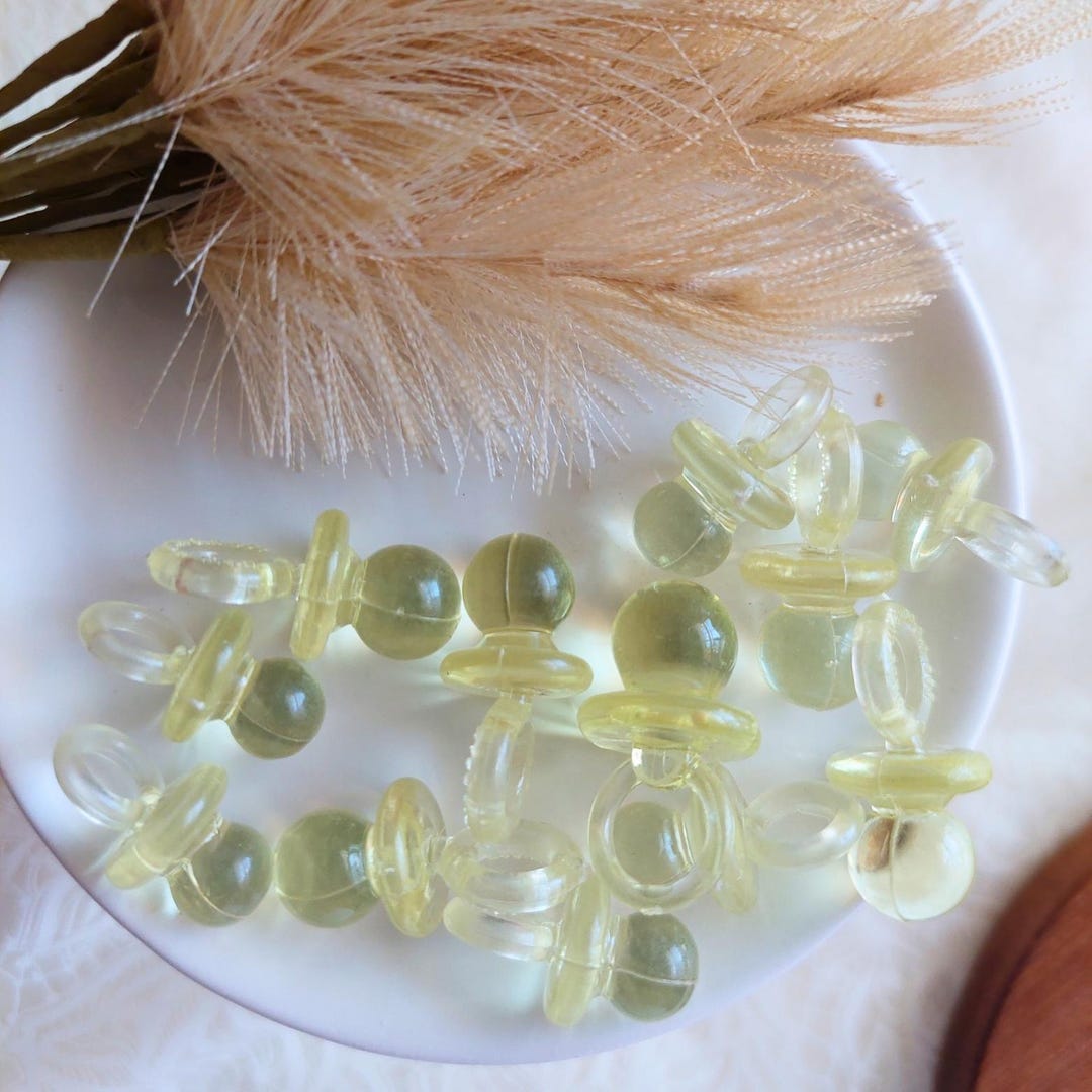 Pastel Yellow Tiny Pacifiers: Baby Shower Table Scatter (12 Pcs) - Etsy