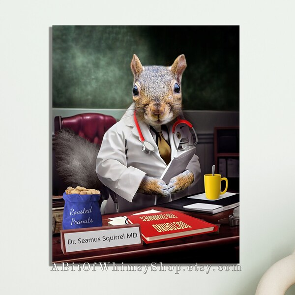 Squirrel Art Print - Etsy