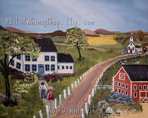 American Town Painting