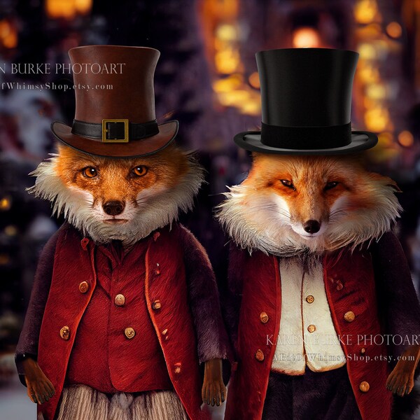 Gentleman Fox Print - Etsy