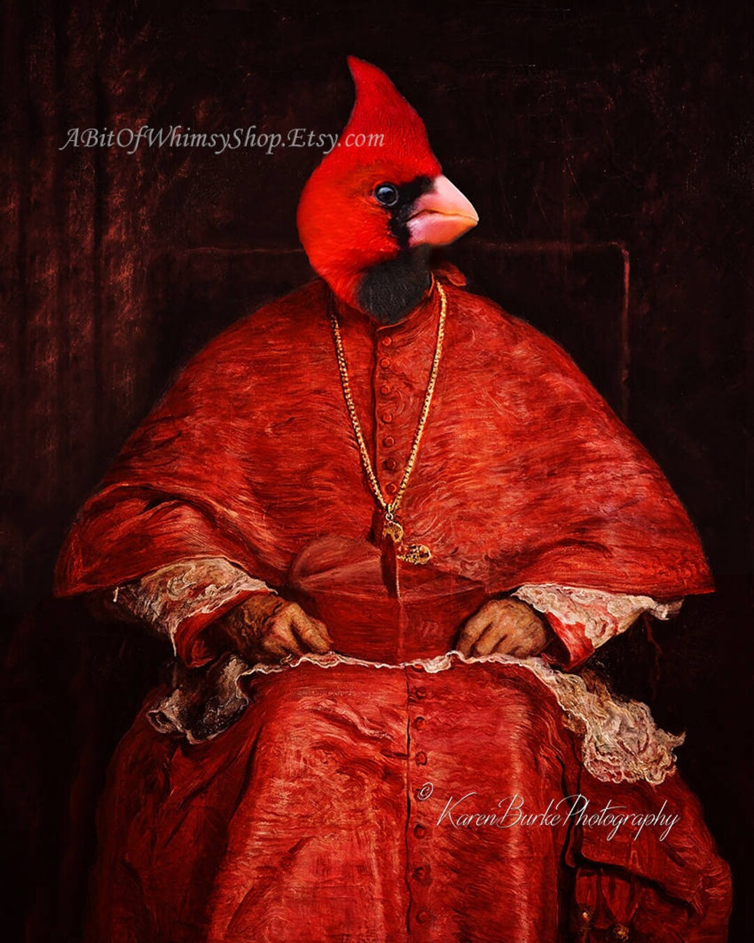 Whimsical Cardinal Print Photography Print Fun Fine Art - Etsy