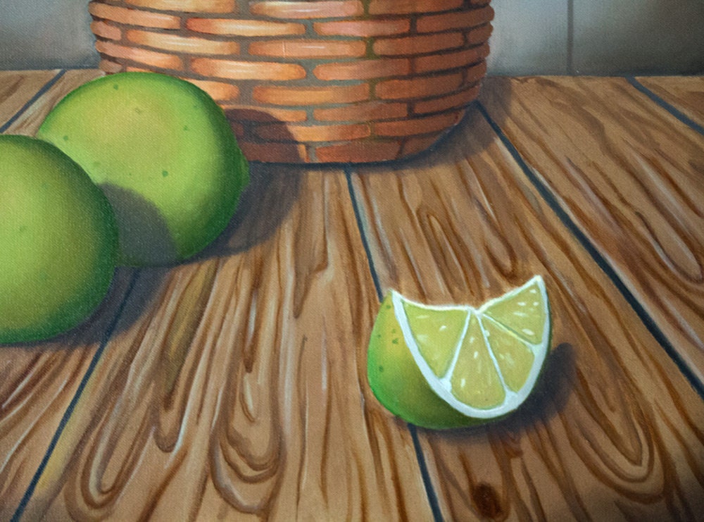 Original 24x24 Lime Still Life Oil Painting - Etsy Sweden