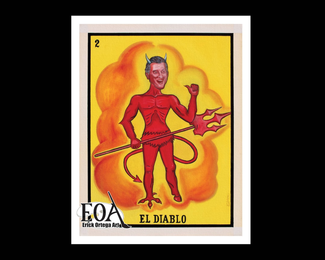 Print 11"x14"- "diablo Newsom" La Loteria - Etsy