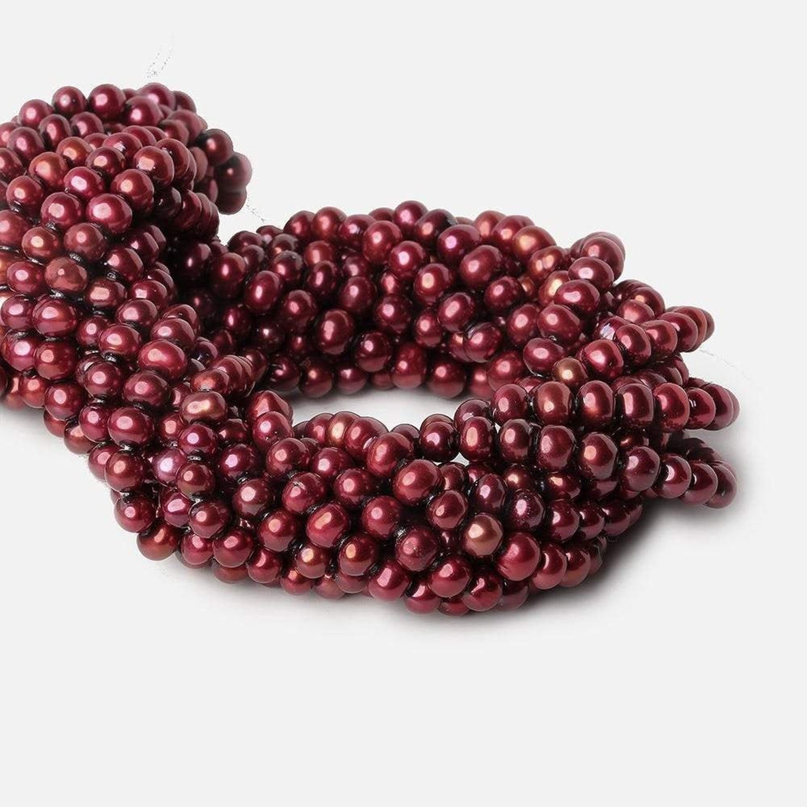 Pomegranate Freshwater Pearl Oval Beads Cranberry Pearl - Etsy