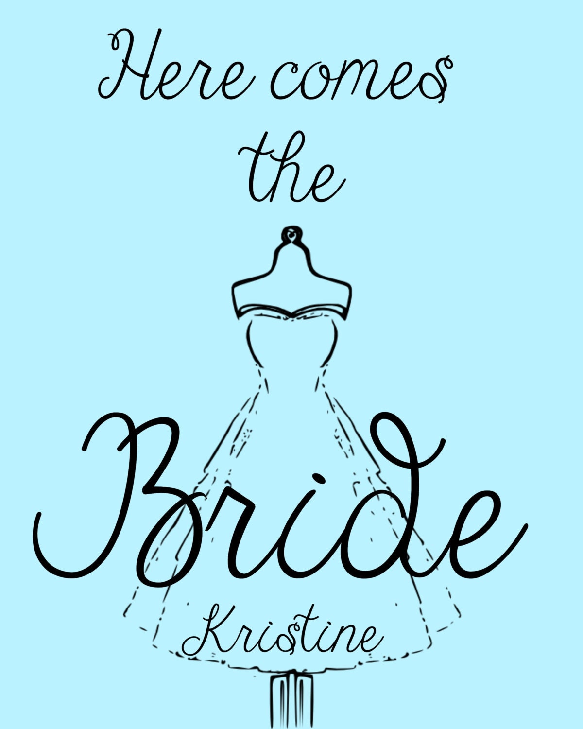 Here Comes the Bride Wedding Gift - Personalization Avaliable - Etsy
