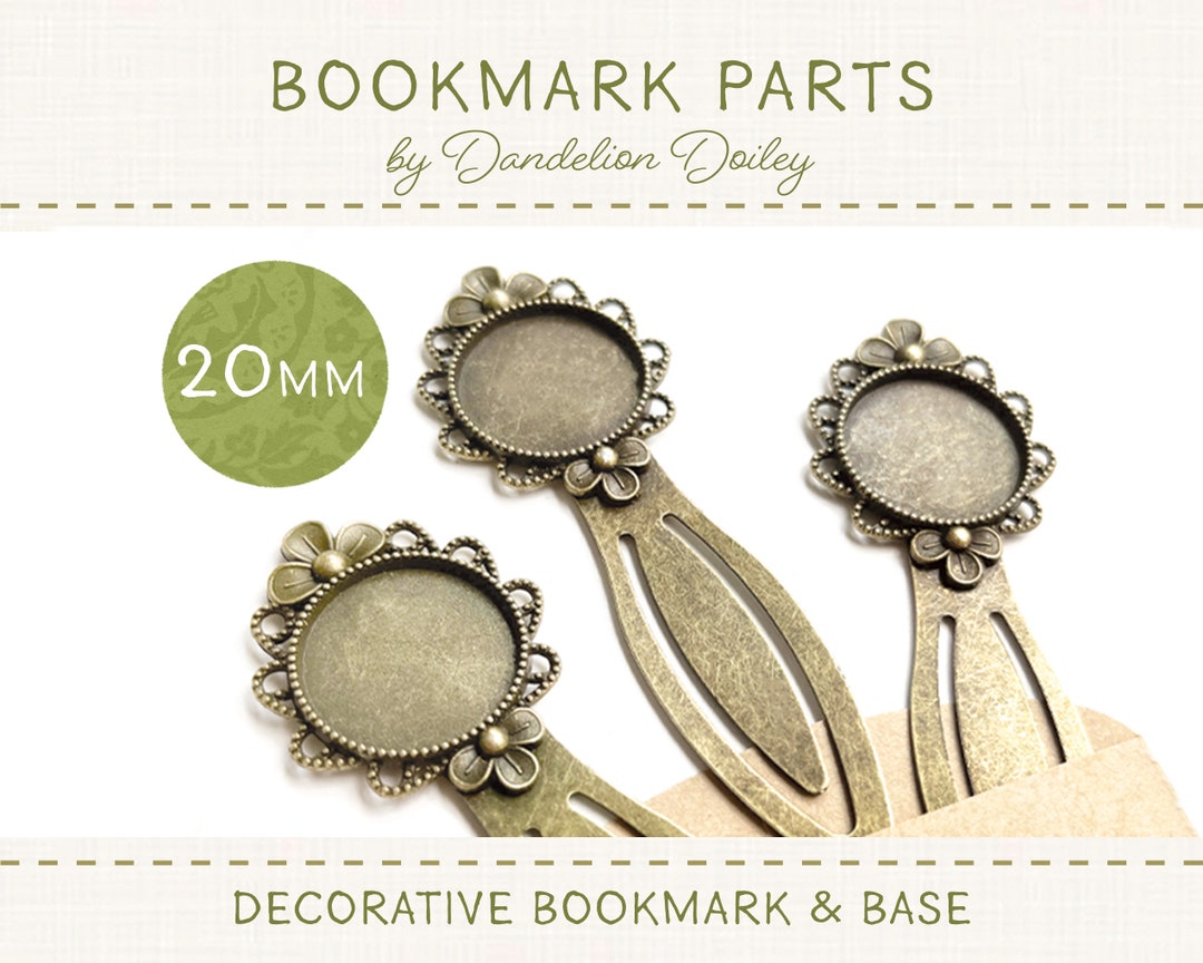 20mm Bookmark Parts for Tiny Embroidery / Decorative DIY Bookmark ...