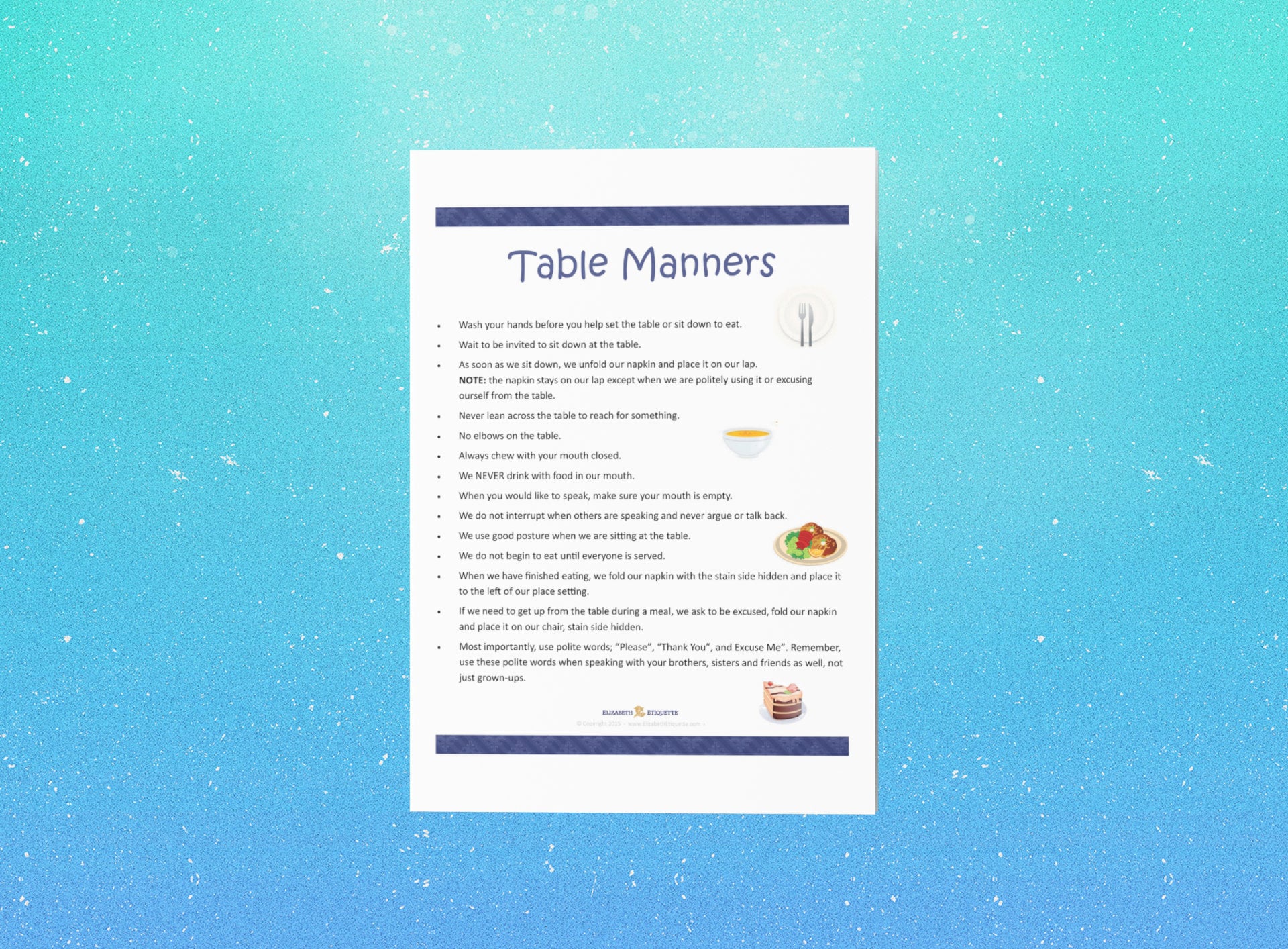 Table Manners Bundle for Kids | Dining Etiquette Game | Manners Cards ...