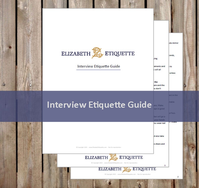 Etiquette Interview Guide, the Ultimate Job Interview Cheat Book ...