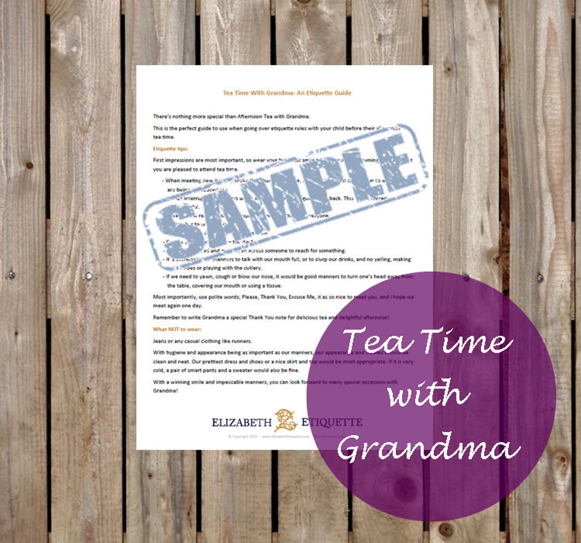 Tea Time With Grandma: an Etiquette Guide, Tea Time, Tea Lover ...