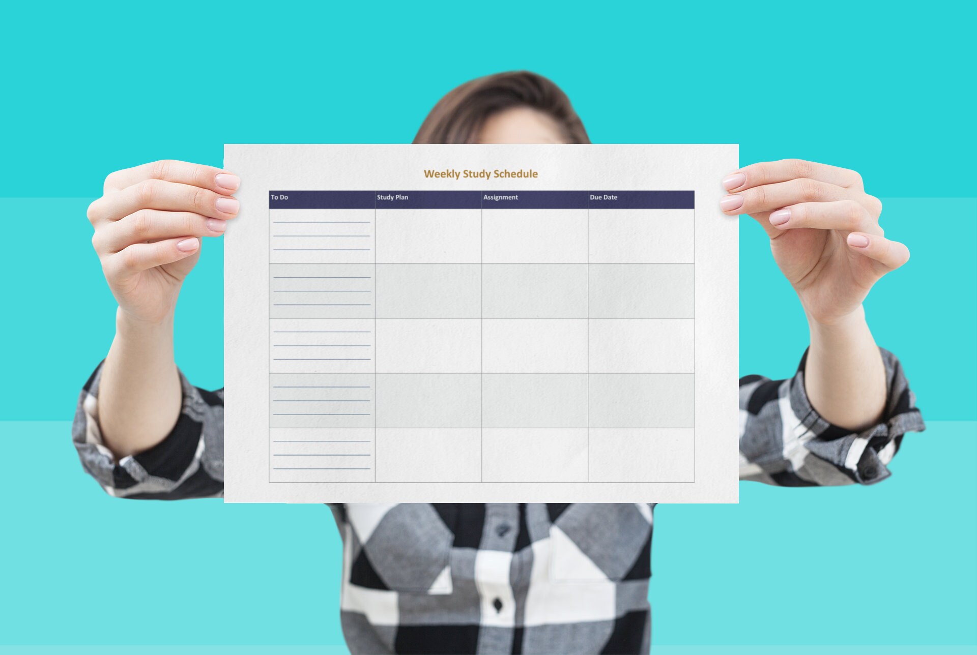 Simple Weekly Study Schedule Printable Set Weekly Revision - Etsy