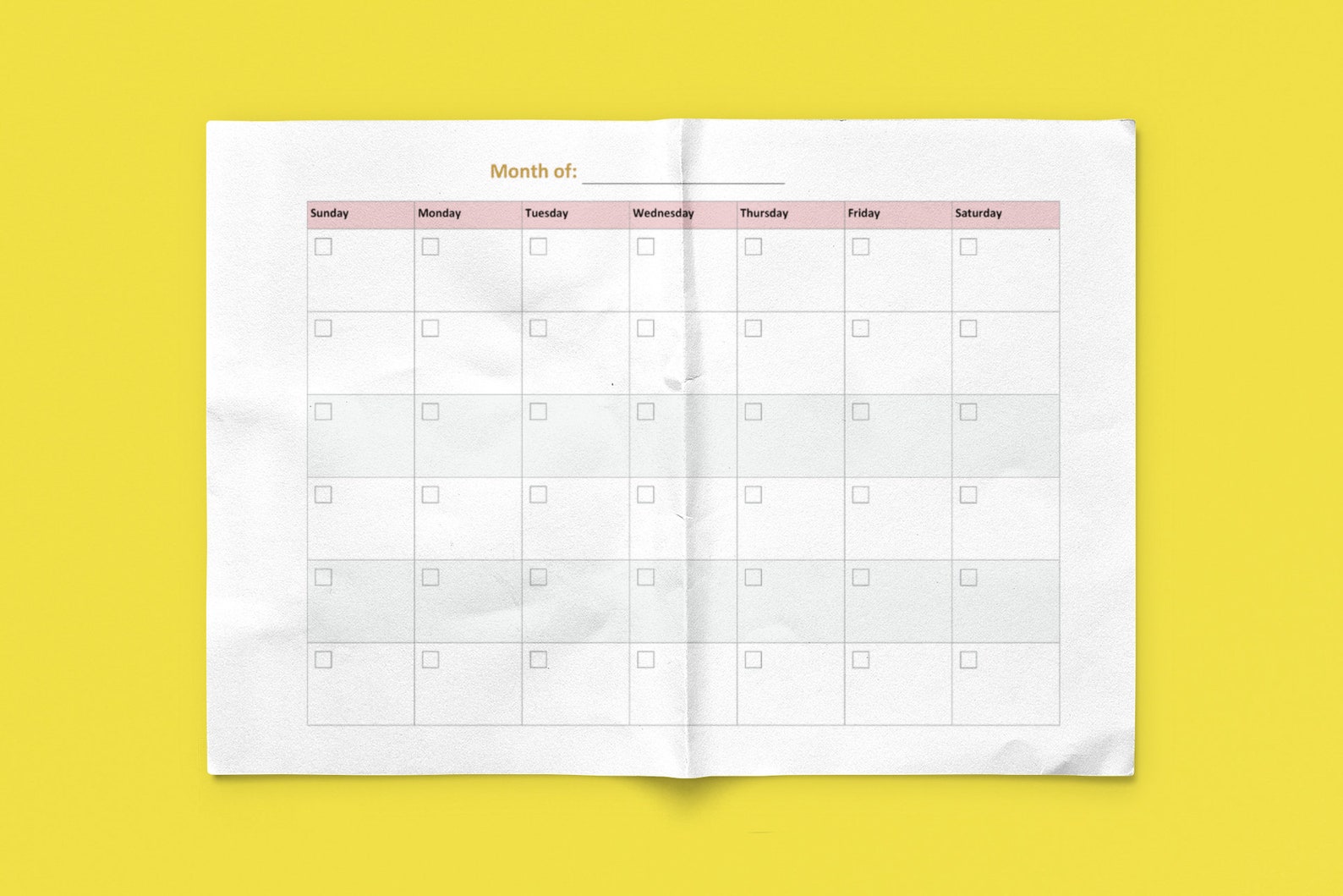 Blank Monthly Calendar - Student Planner - Printable/editable PDF ...