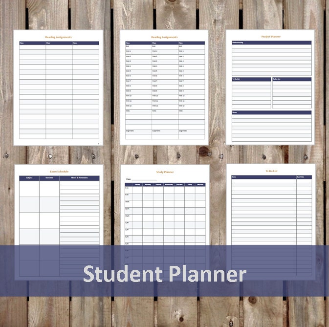 Undated Student Planner Student Organizer Student School Planner ...
