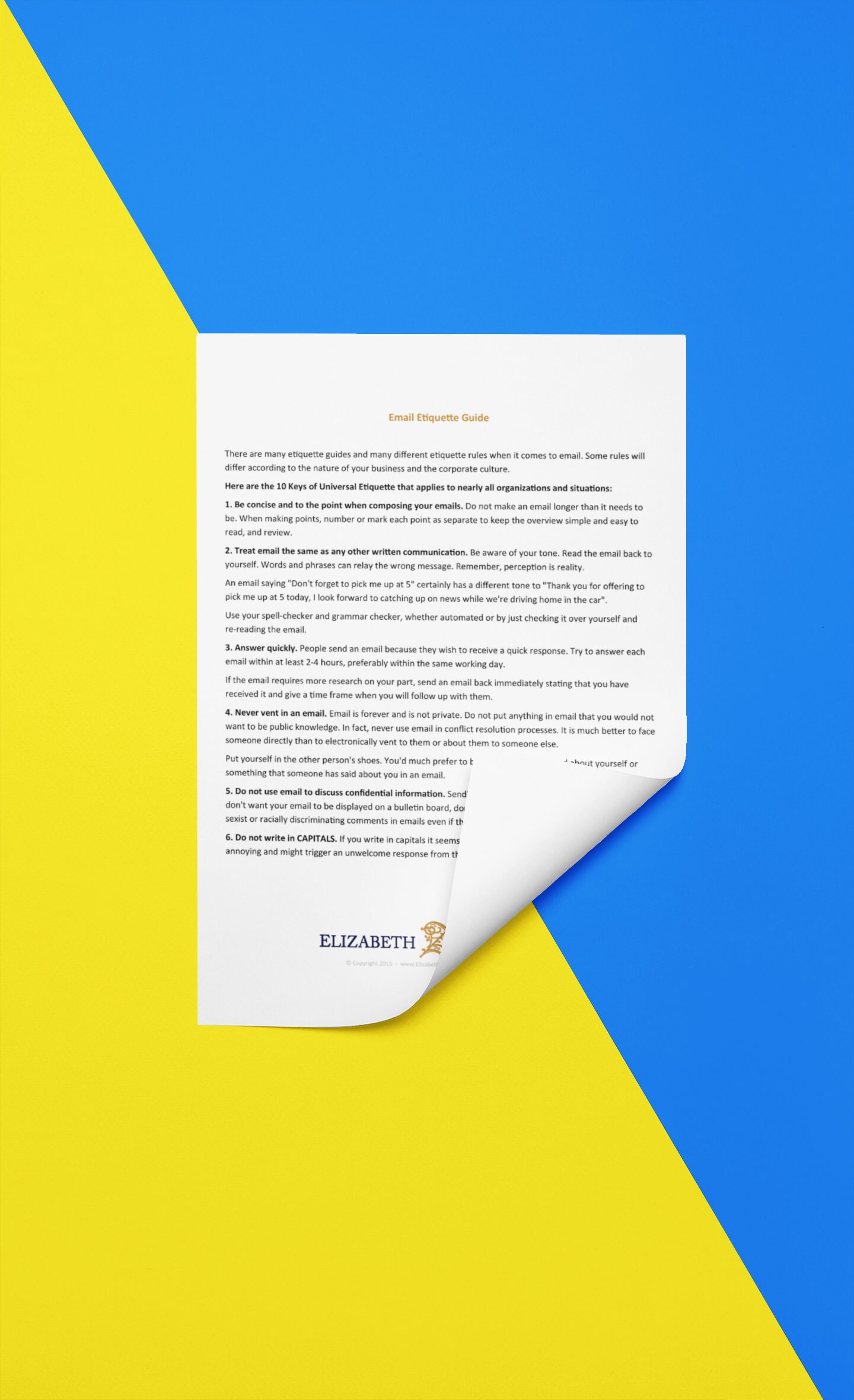 Email Etiquette Guide, Email Etiquette Templates I Email Marketing ...