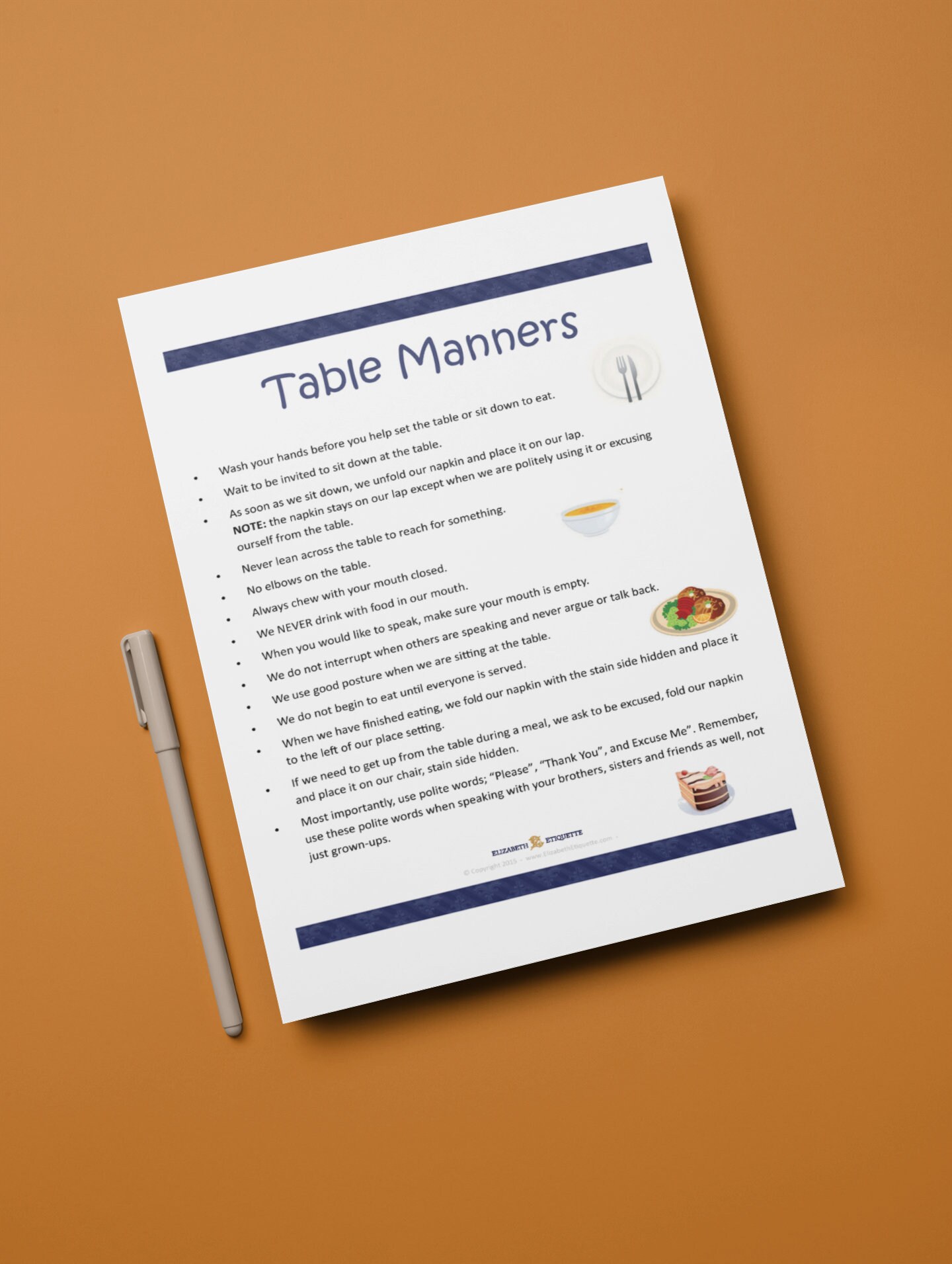 Table Manners Bundle for Kids | Dining Etiquette Game | Manners Cards ...