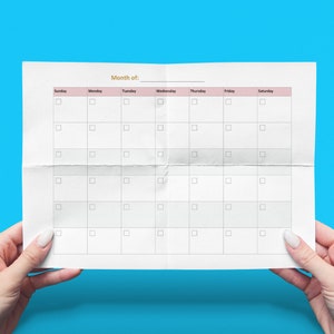 Blank Monthly Calendar - Student Planner - Printable/editable PDF ...