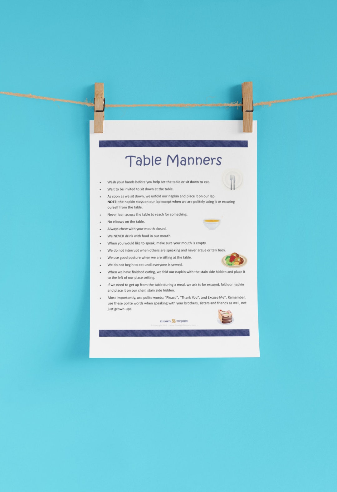 Table Manners Bundle for Kids | Dining Etiquette Game | Manners Cards ...
