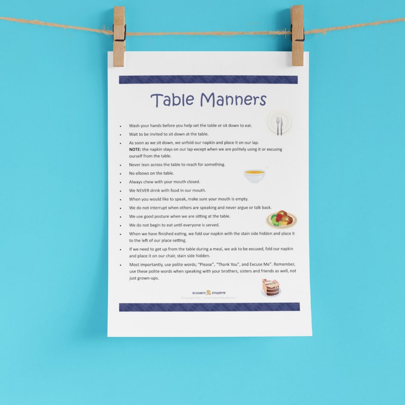 Table Manners - Etsy