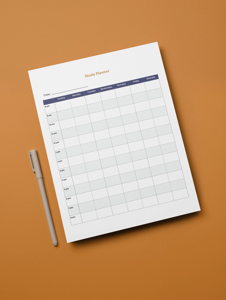 Study Planner Printable/editable PDF Study Planner, Study Tracker | Homework, College Assignment ...
