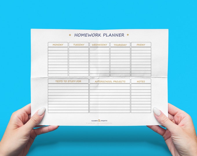 Homework Tracker, Printable Planner, Assignment Tracker, Homework ...