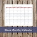 Blank Monthly Calendar - Student Planner - Printable/editable PDF ...