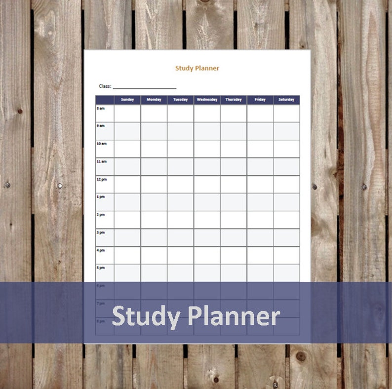 Study Planner Printable/editable PDF Study Planner Study - Etsy Canada