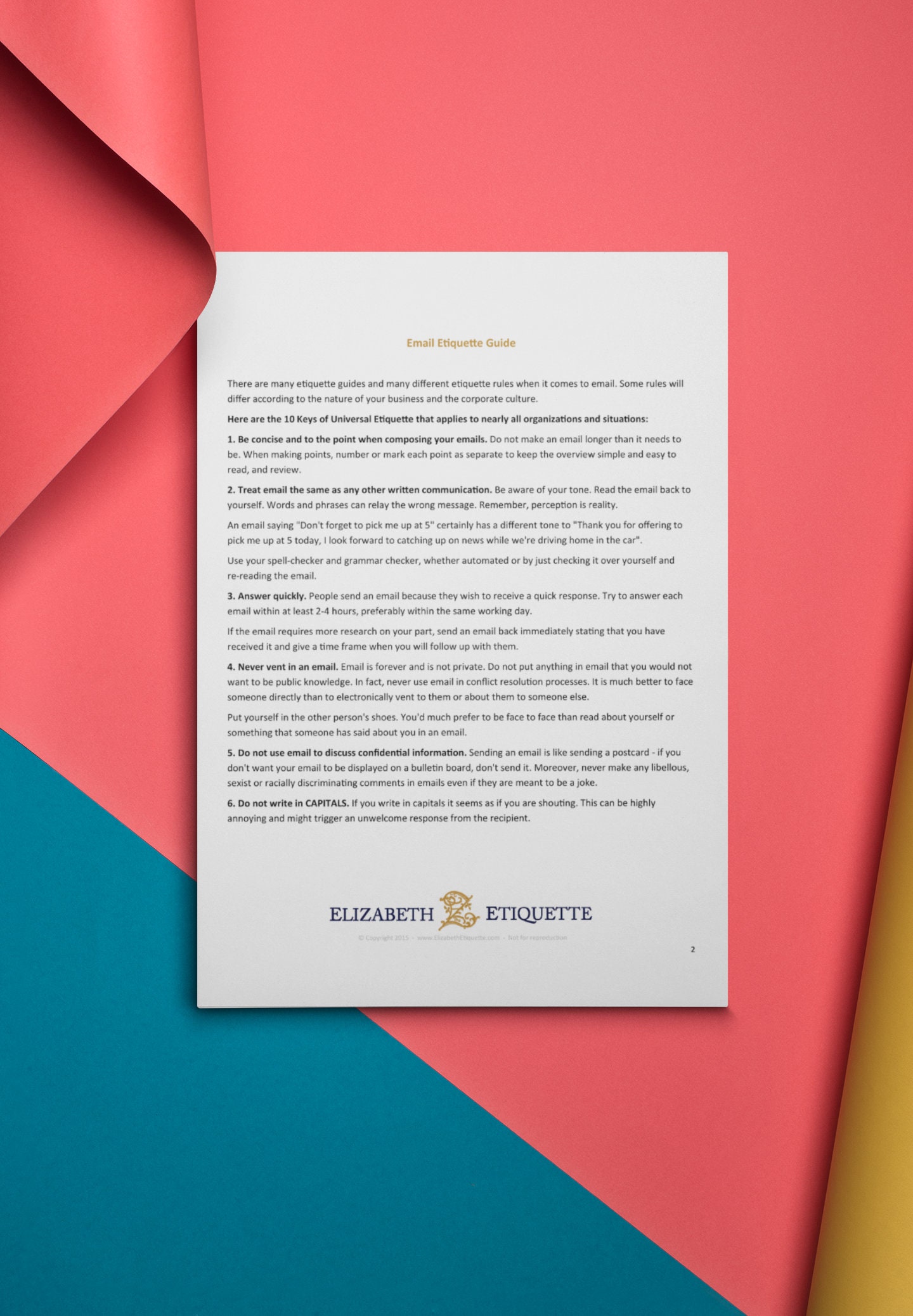 Email Etiquette Guide, Email Etiquette Templates I Email Marketing ...