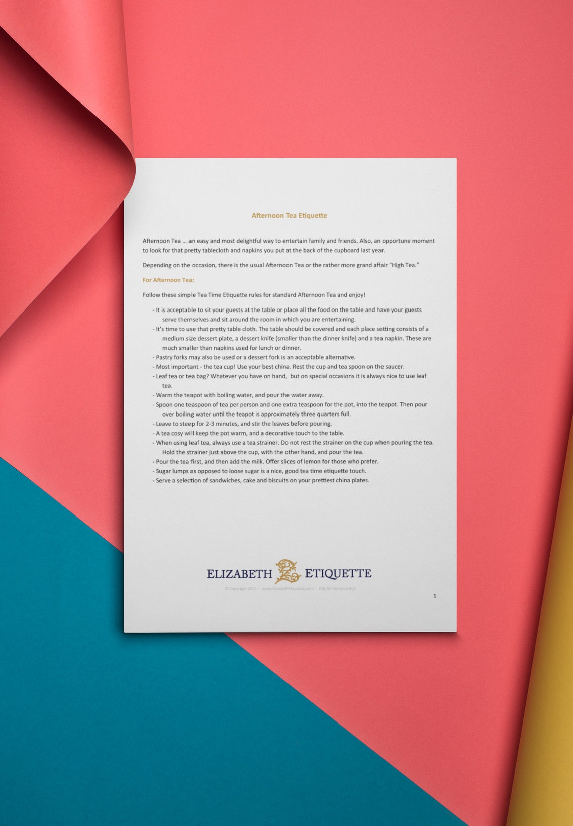 Afternoon Tea & High Tea Etiquette Guide, Tea Drinker, Tea Lovers ...