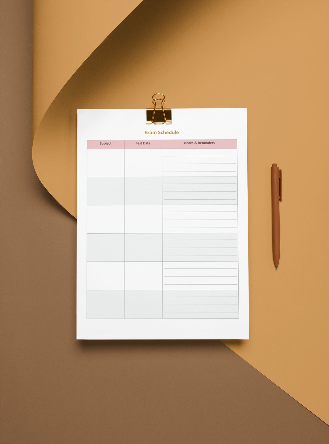 Exam Schedule, Printable Study Planner, Print at Home Study Plan ...