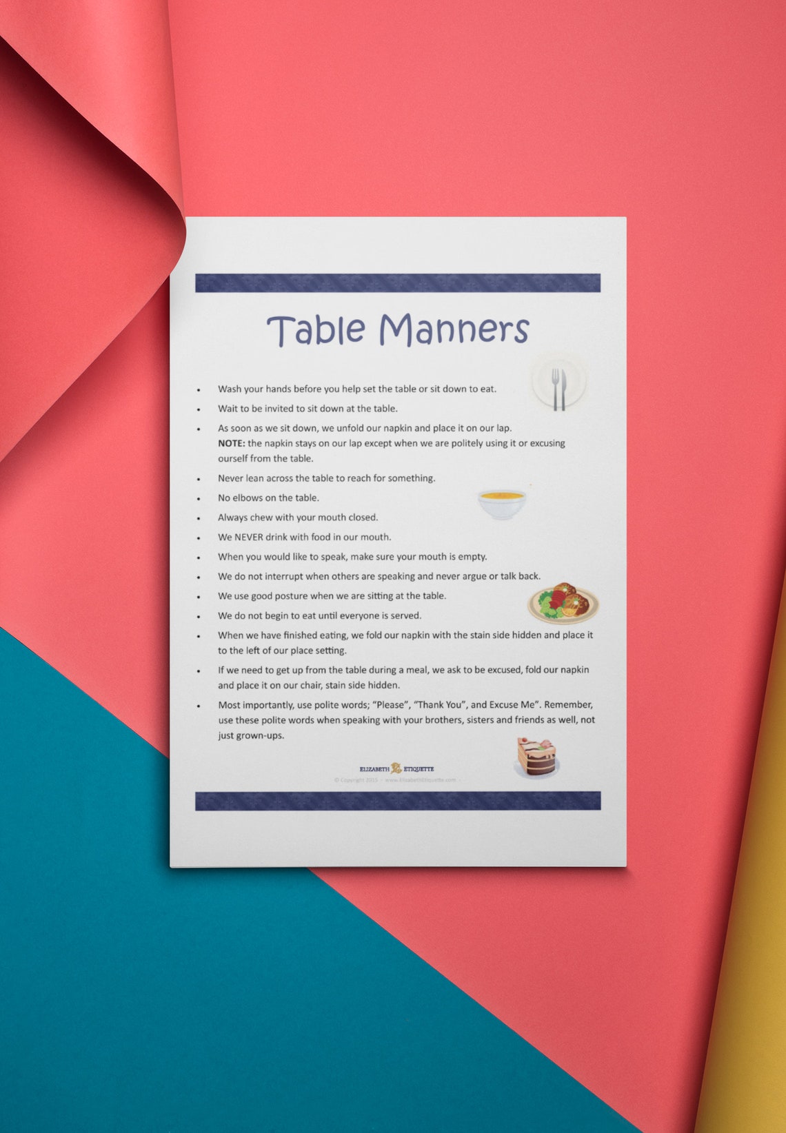 Table Manners Bundle for Kids | Dining Etiquette Game | Manners Cards ...