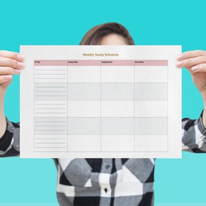 Weekly Study Schedule Printable Set | Weekly Revision Timetable Set ...