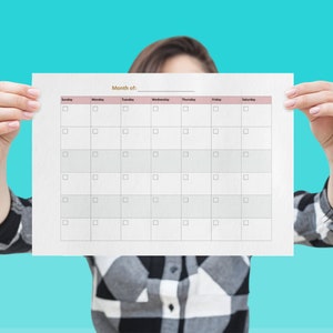 Blank Monthly Calendar - Student Planner - Printable/editable PDF ...